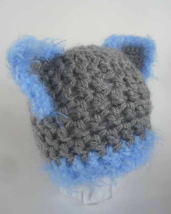 Newborn Kitty Cocoon Set With Kitty Hat, Photo Prop on Luulla